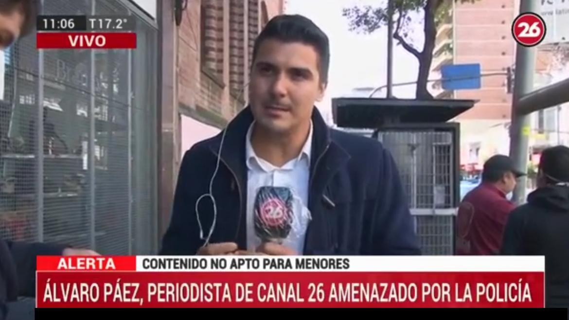 periodista canal 26 amenazado - Brown Online